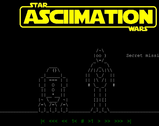 Curiosità: Star Wars in ASCII | Web In Black